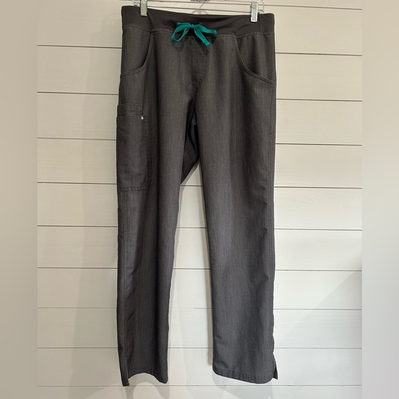 Figs | Other | Figs Womens Charcoal Cargo Pants With Green Tie | Poshmark
